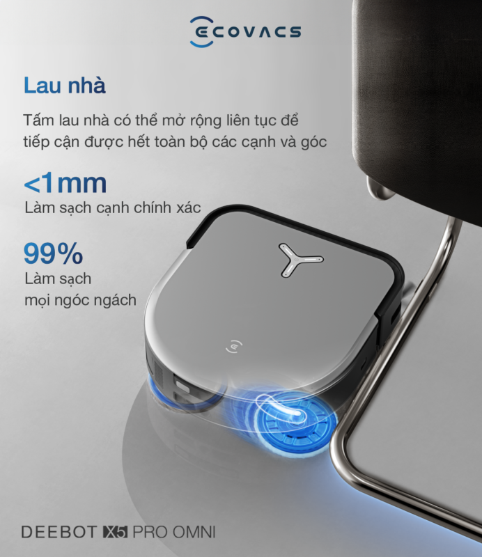 Robot hút bụi lau nhà Ecovacs Deebot X5 Pro Omni New 2024 - IHOME STORE