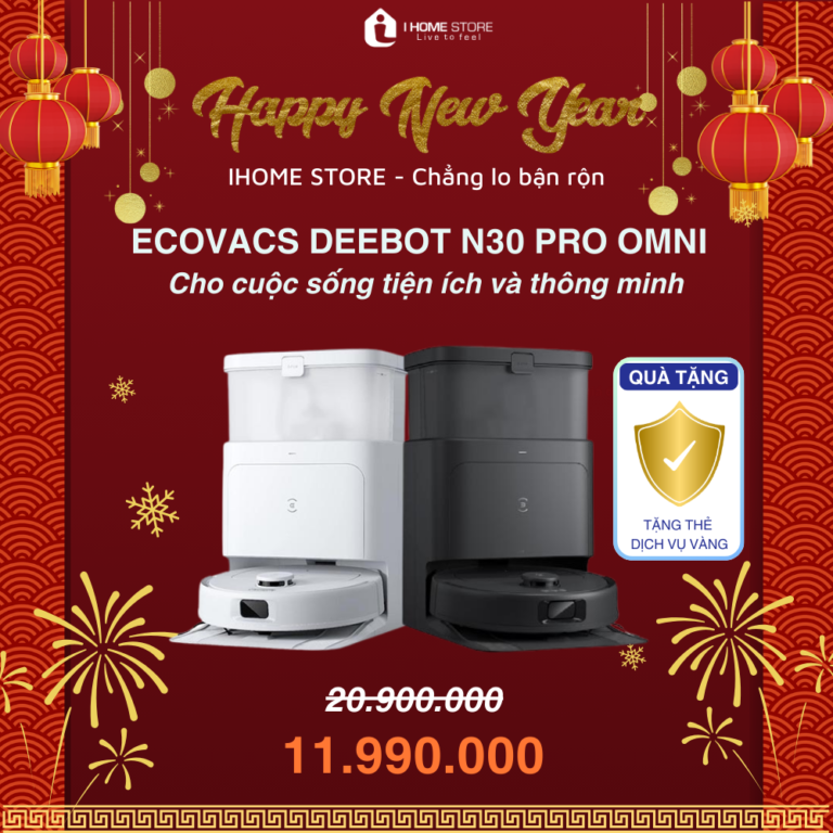 Robot hút bụi lau nhà Ecovacs Deebot N30 Pro Omni - IHOME STORE
