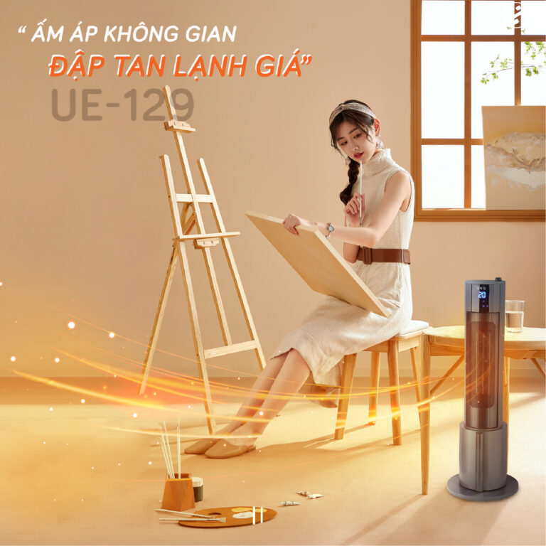 Máy sưởi gốm UNIE UE-129 chính hãng - IHOME STORE
