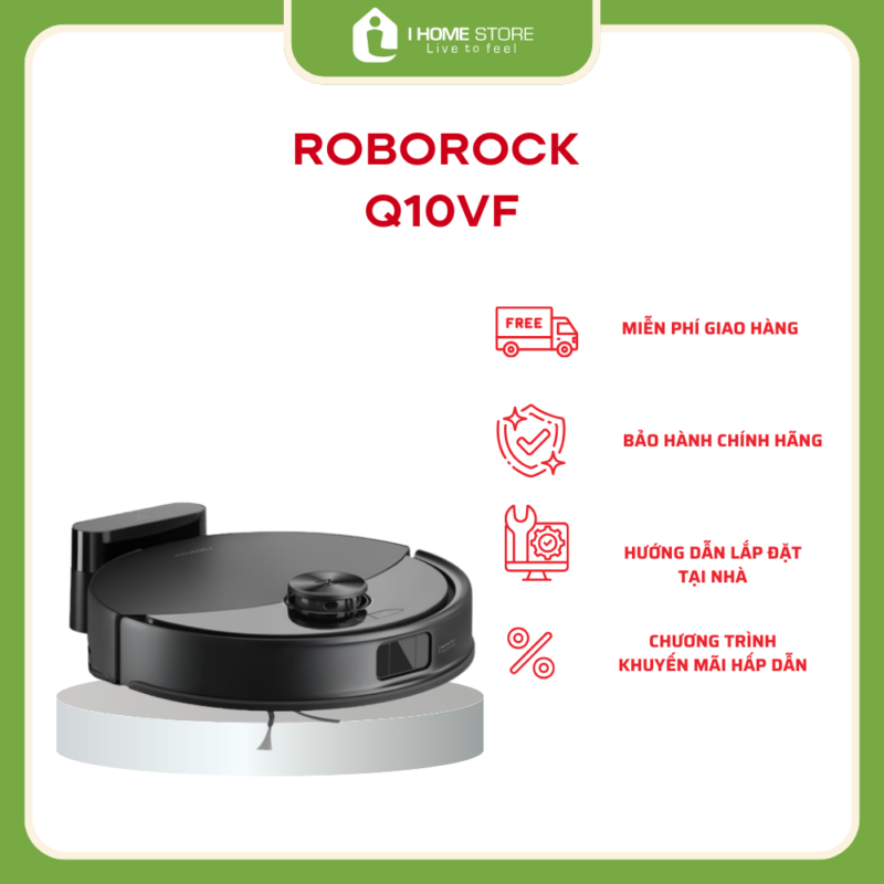 Robot Hút Bụi Lau Nhà Roborock Q10 VF Quốc Tế - IHOME STORE