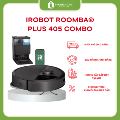 Robot Hút Bụi Lau Nhà iRobot Roomba® Plus 405 Combo - IHOME STORE